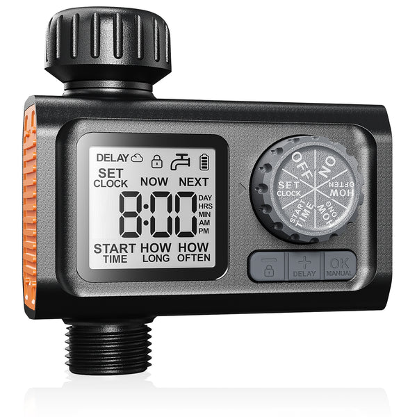 CROSOFMI Sprinkler Timer, Programmable Water Timer Digital Programmabl ...