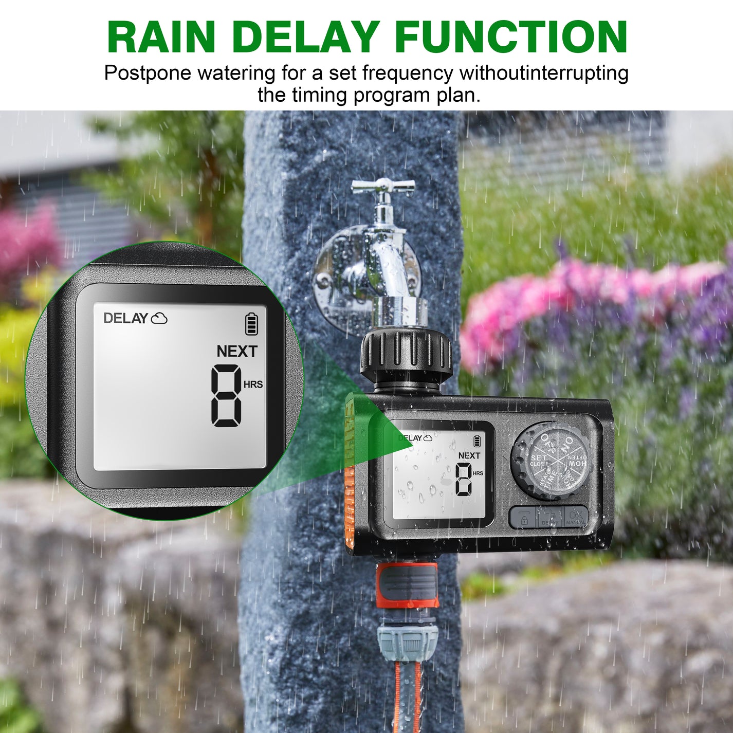 CROSOFMI Sprinkler Timer, Programmable Water Timer Digital Programmabl ...